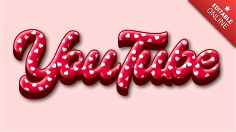 Youtube Beating Heart 3d Text Effect Generator