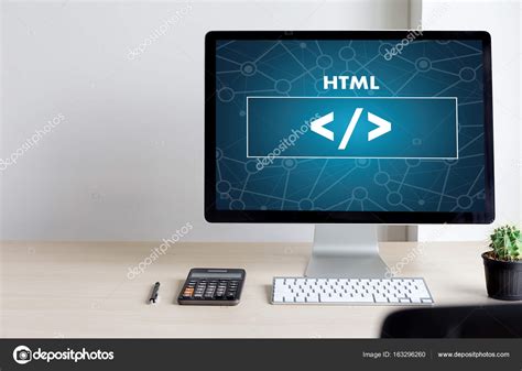 Php Html Developer Web Code Design Programmer Working In A Soft — Stock