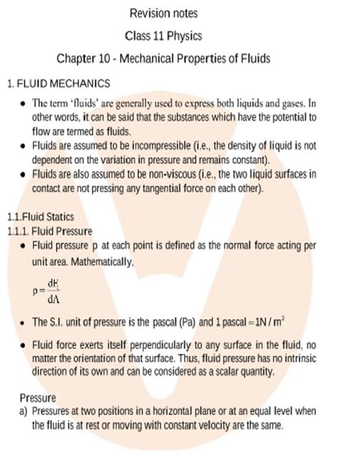 Fluids Notes Pdf