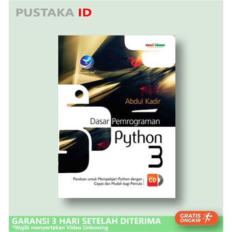 Promo Buku Dasar Pemrograman Python 3 Cd Kota Tangerang Pustaka