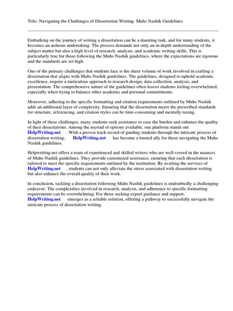 Muhs Nashik Dissertation Guidelines Pdf Thesis Medicine