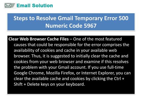Ppt Resolve Gmail Temporary Error 500 Numeric Code 5967 Or Call 1 800