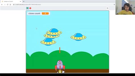 game 6 learn scratch broadcast messages and use clones creating an ufo invaders game
