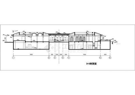 1400平米单层砖混结构健身中心平立面设计cad图纸（含地下层）土木在线