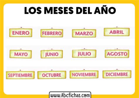 Los Meses Del Año Abc Fichas
