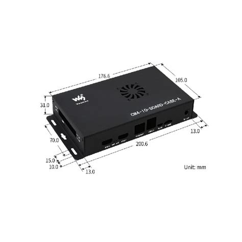 Waveshare Metal Box A For Raspberry Pi Compute Module 4 IO Board With Cooling Fan Robozar