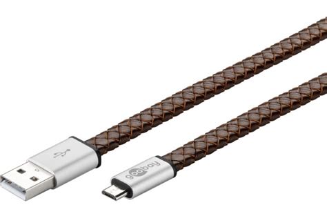Cablu Micro USB B La USB Invelis Piele T T M Goobay