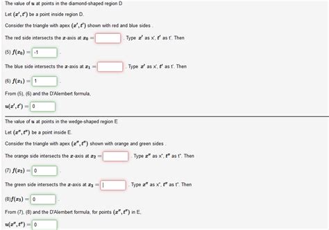 1 Point Consider The Wave Equation 1 Utt Uxx For Chegg Com
