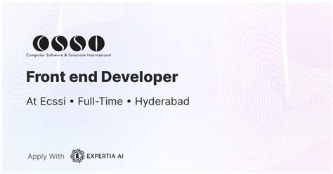 Front End Developer Job Hyderabad Mid Level
