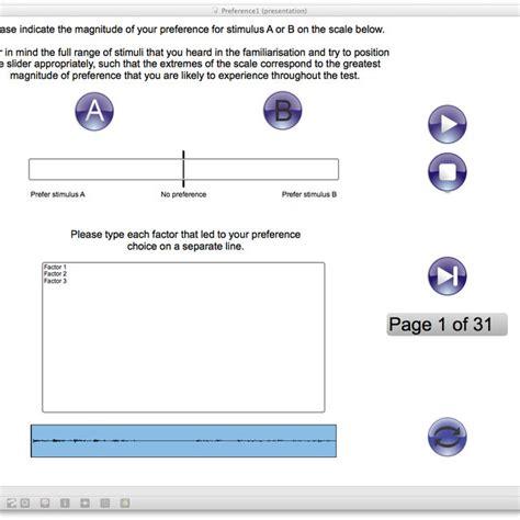 User Interface For The Preference Rating And Free Elicitation Test Download Scientific Diagram