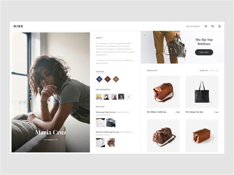 Hide Designer Page Concept Project By Vivek Ravin On Dribbble