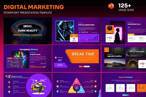 Digital Marketing Animated Powerpoint Template Design Cuts