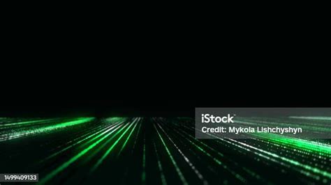 추상적인 디지털 흐름 입자 사이버 네트워크 연결 배경 빅 데이터 시각화 기술 배경 3d 렌더링 가리키기에 대한 스톡 사진 및