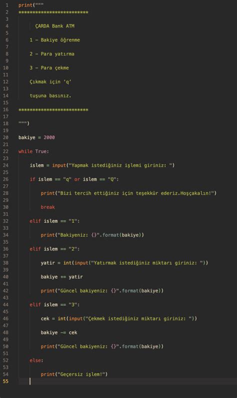 Python Atm Benzeri Uygulama ~ Wriqr Code Tech