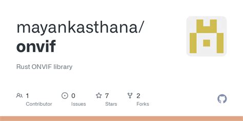 github mayankasthana onvif rust onvif library