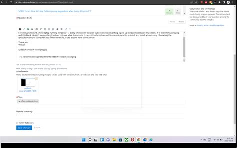 Outlook Gives Flashing Pop Up Window Microsoft Qanda