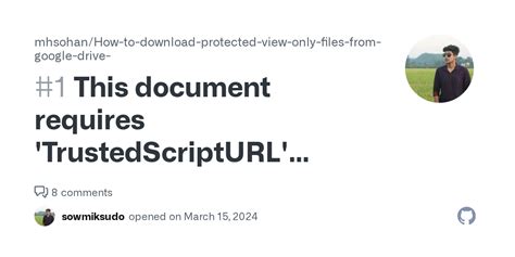 This Document Requires Trustedscripturl Assignment · Issue 1 · Mhsohanhow To Download