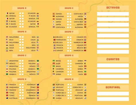 Fixture Gratis Para Imprimir Mundial Qatar 2022 Mundial Qatar 2022