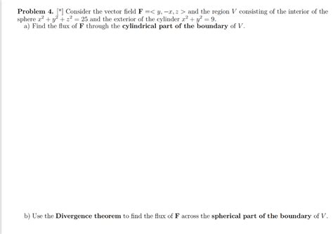 Solved Problem Consider The Vector Field F