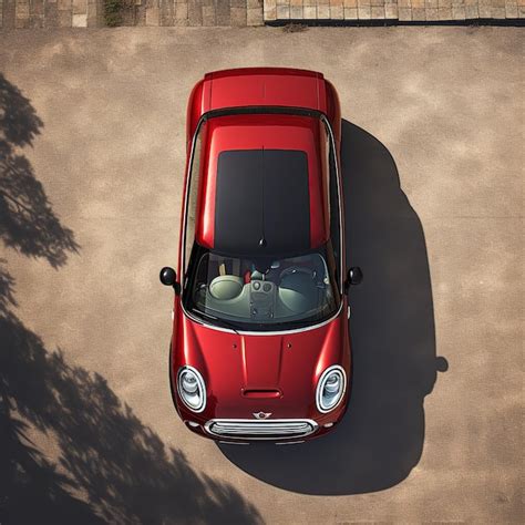 Premium Ai Image Illustration Of Mini Cooper Top Aerial View