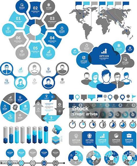 인포그래픽 요소 및 회사연혁 설정 검색에 대한 스톡 벡터 아트 및 기타 이미지 검색 그래프 글로벌 커뮤니케이션 Istock