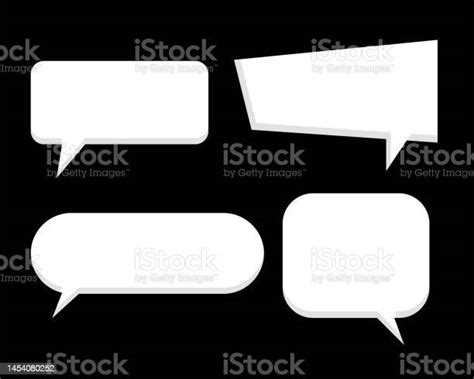 거품 텍스트 채팅 상자 메시지 상자 개요 만화 벡터 일러스트레이션 디자인의 집합입니다 풍선 낙서 스타일의 생각 기호 기호 말하기