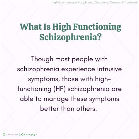 What Is High Functioning Schizophrenia
