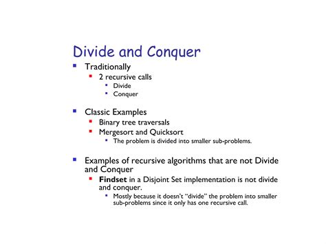 Divide And Conquer PPT