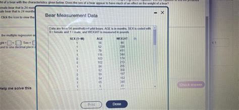 The Accompanying Table Provides Data For The Sex Chegg Com