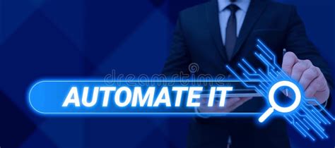 Conceptual Display Automate It Internet Concept Convert Process Or Facility To Be Operated