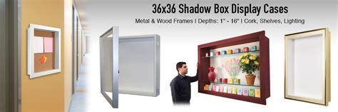 Buy 36x36 Shadow Box Display Cases Elegant Wood And Metal Frames For