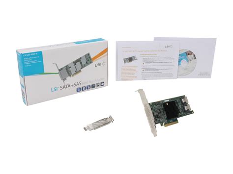 LSI LSI I PCI Express X SATA SAS Host Controller Card Newegg Com