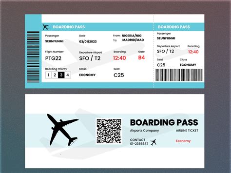 Boarding Pass By Oluwaseunfunmi On Dribbble