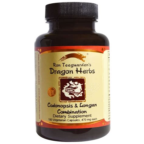 Dragon Herbs, Codonopsis & Longan Combination, 470 mg, 100 Veggie Caps ...