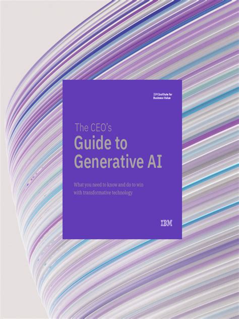 Ibv The Ceos Guide To Generative Ai Pdf Artificial Intelligence Intelligence Ai