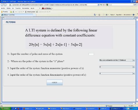 Example Of The Discrete Time Lti System Analysis Applet Download Scientific Diagram