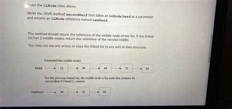 Solved Question 1 25 Points Public Class LLNode Protected Chegg