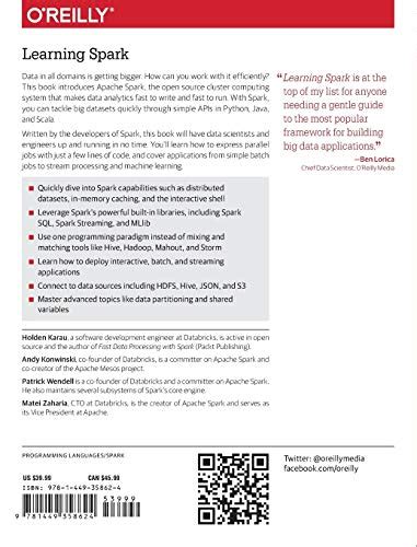 Learning Spark Lightning Fast Big Data Analysis Pricepulse