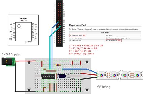 [orange pi] ws2812b spi with a level shifter hardware support