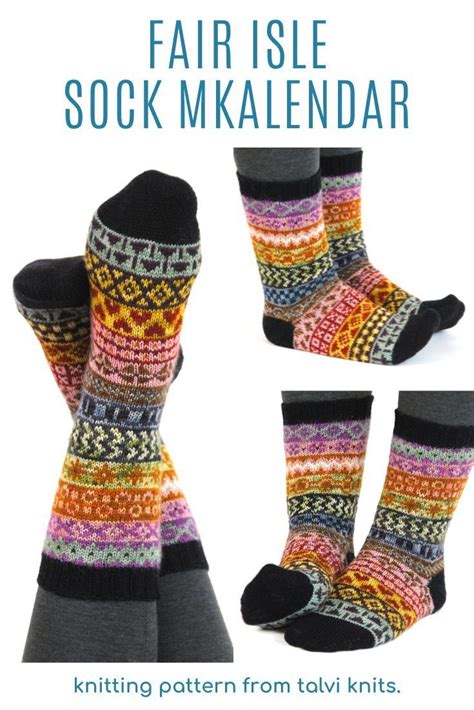 Fair Isle Sock Mkalendar Knitting Patterns Talvi Knits