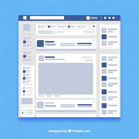 Free Vector Facebook Web Interface With Minimalist Design