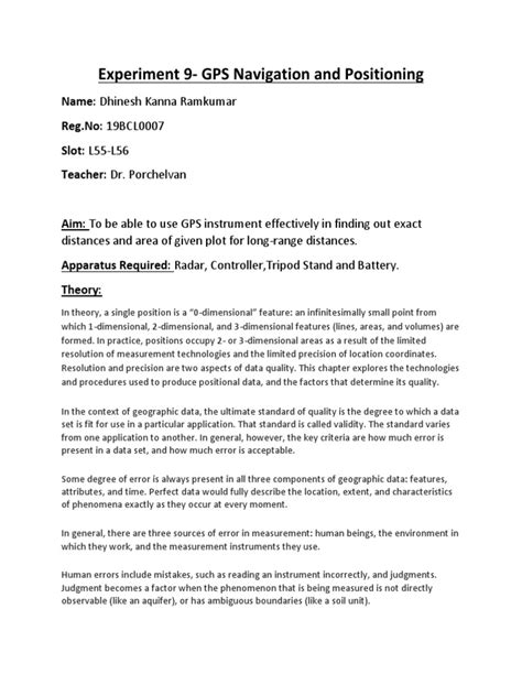 experiment 9 pdf global positioning system radar