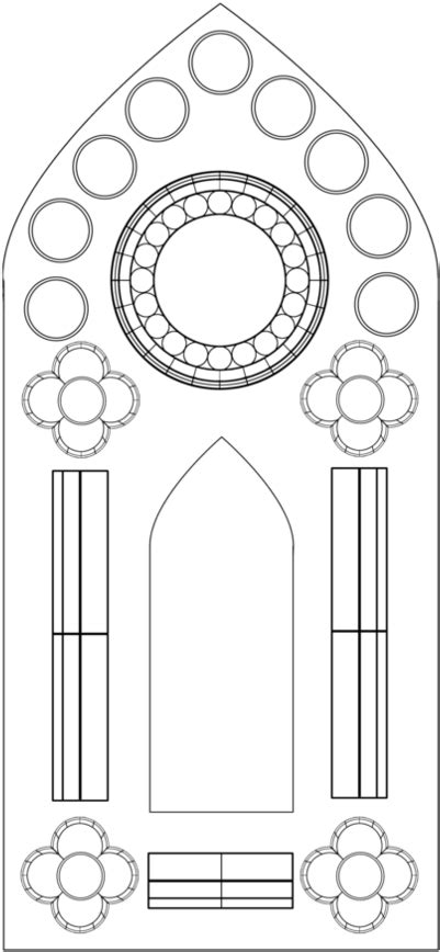 Download Stained Glass Window Template To Colour High Quality Stained Glass Clipart Png