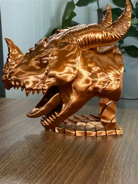 Dragon Head Dice Tower Supportless Print By Measure Once Cut Twice