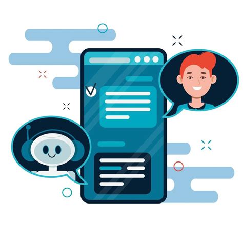 Chatbot Concept Users Chatting With Cute Robot Chat Bot 2996606 Vector Art At Vecteezy
