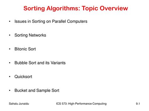 Ppt Sorting Algorithms Topic Overview Powerpoint Presentation Free