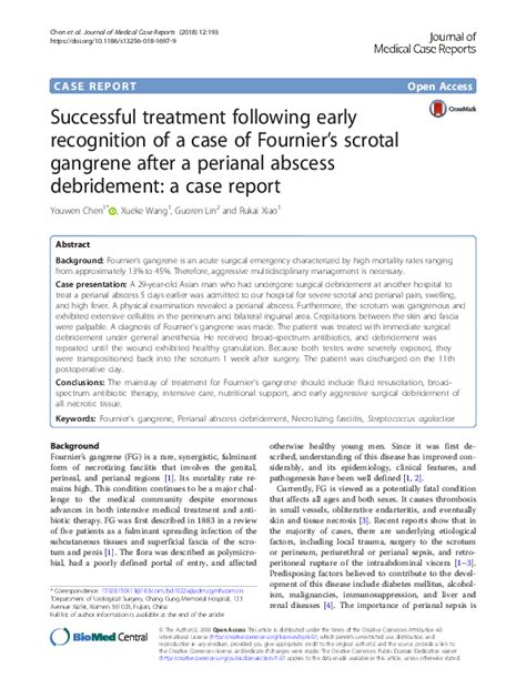 Pdf Successful Treatment Following Early Recognition Of A Case Of