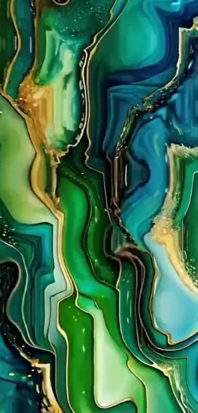 Abstract Green Wave Patterns Free Download