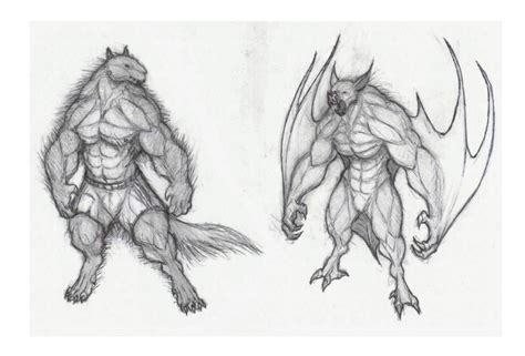 Hybrids Vampire And Werewolf Drawings