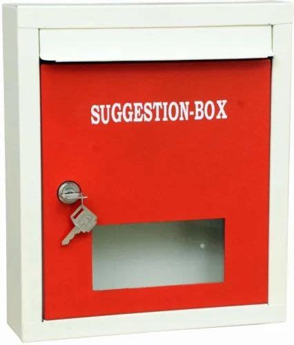 Red Metal Acrylic Suggestion Box Size 10 X 8 X 5 Inch At ₹ 1450piece In Bengaluru